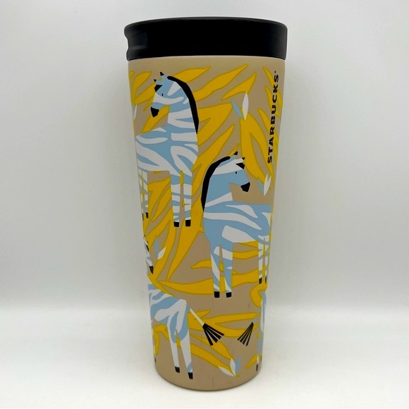 Starbucks | Dining | Starbucks Zebra Golden Jungle Stainless Tumbler ...